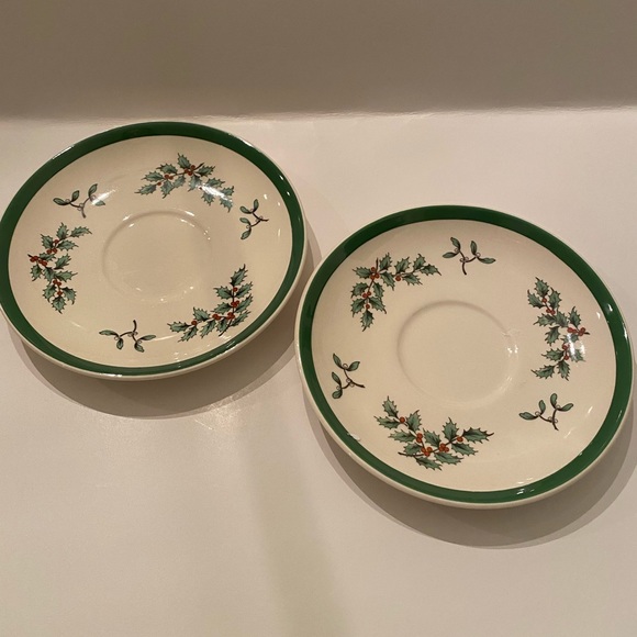 Spode | Dining | 2 Vintage Spode Christmas Tree Saucers Made In England ...